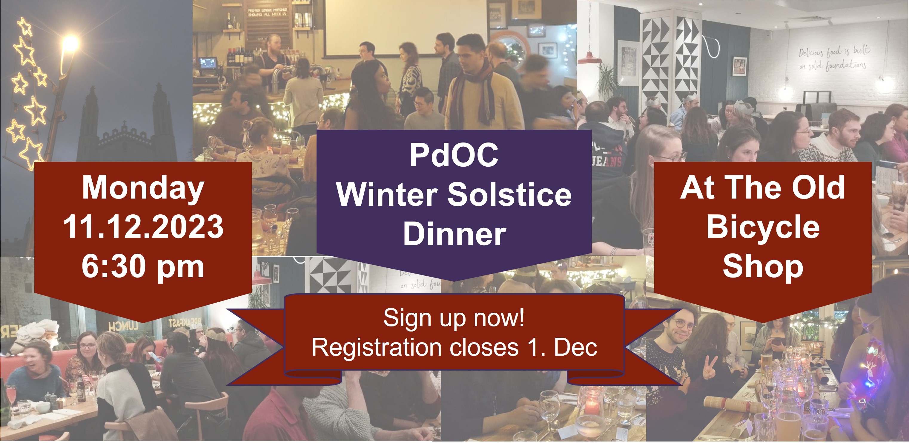 PdOC Winter Solstice Dinner | Postdocs of Cambridge Society